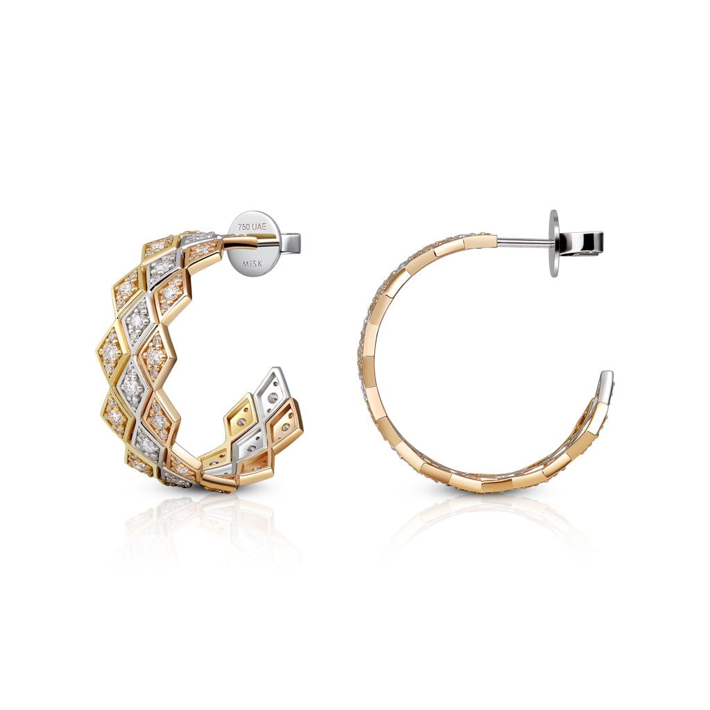 Eternity Large Trio Hoop Earrings Misk Jewellery
